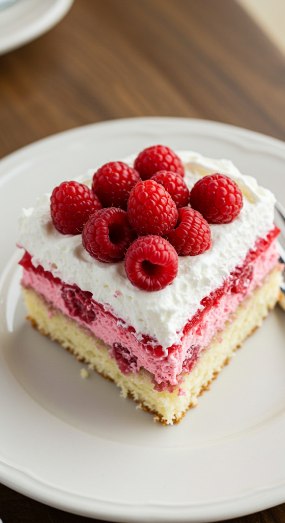 Raspberry Zinger Poke Cake