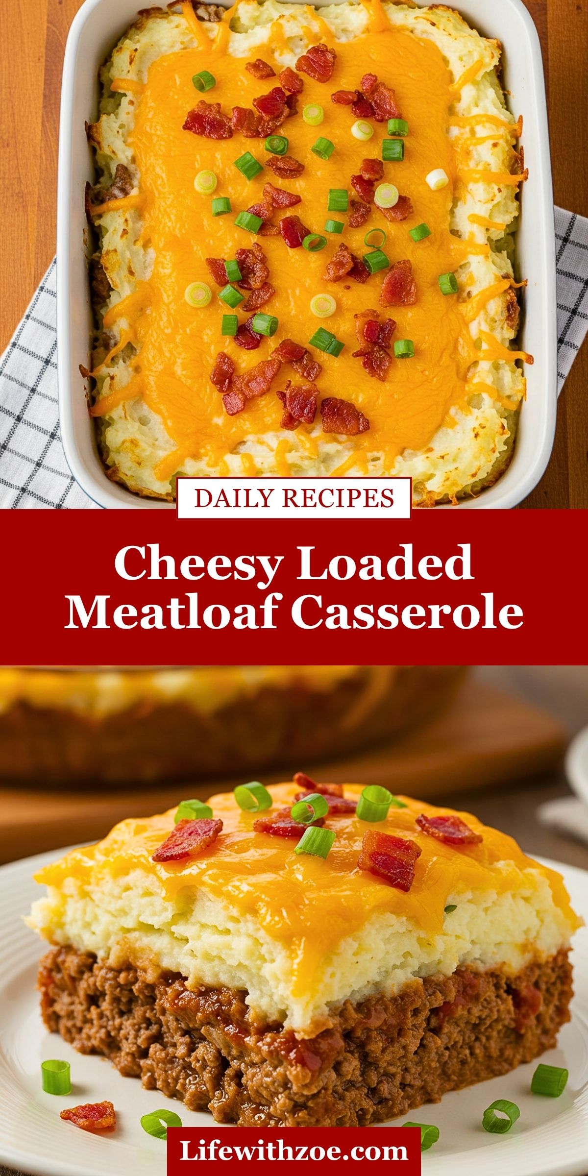 Cheesy Loaded Meatloaf Casserole