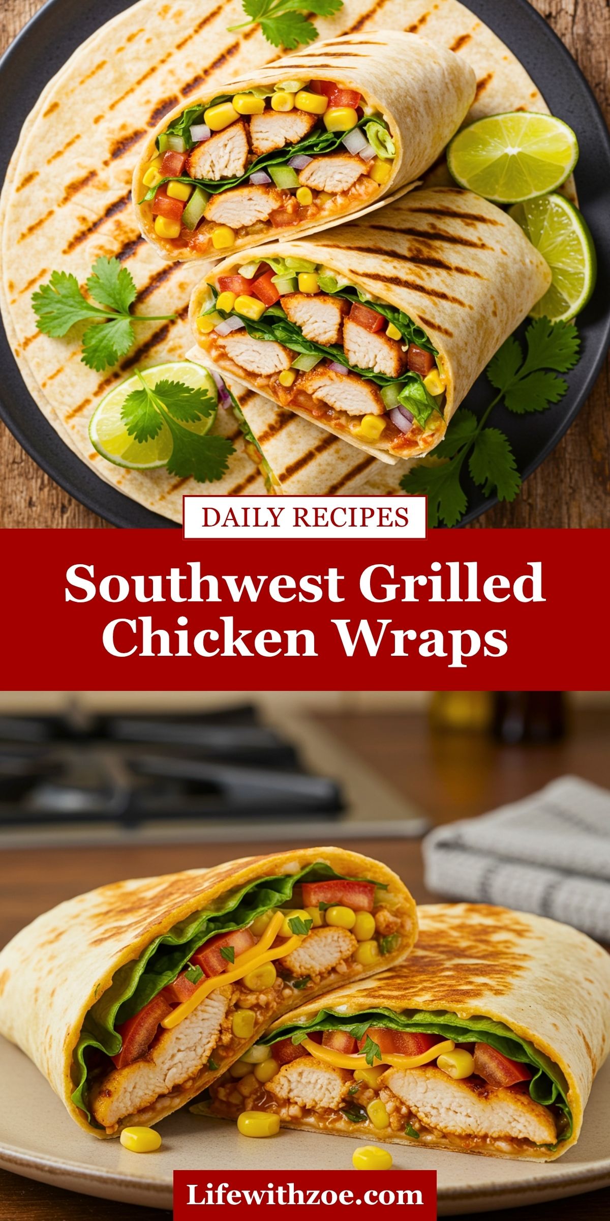 Southwest Grilled Chicken Wraps