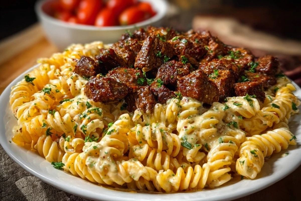 Creamy Cajun Beef and Rotini Delight