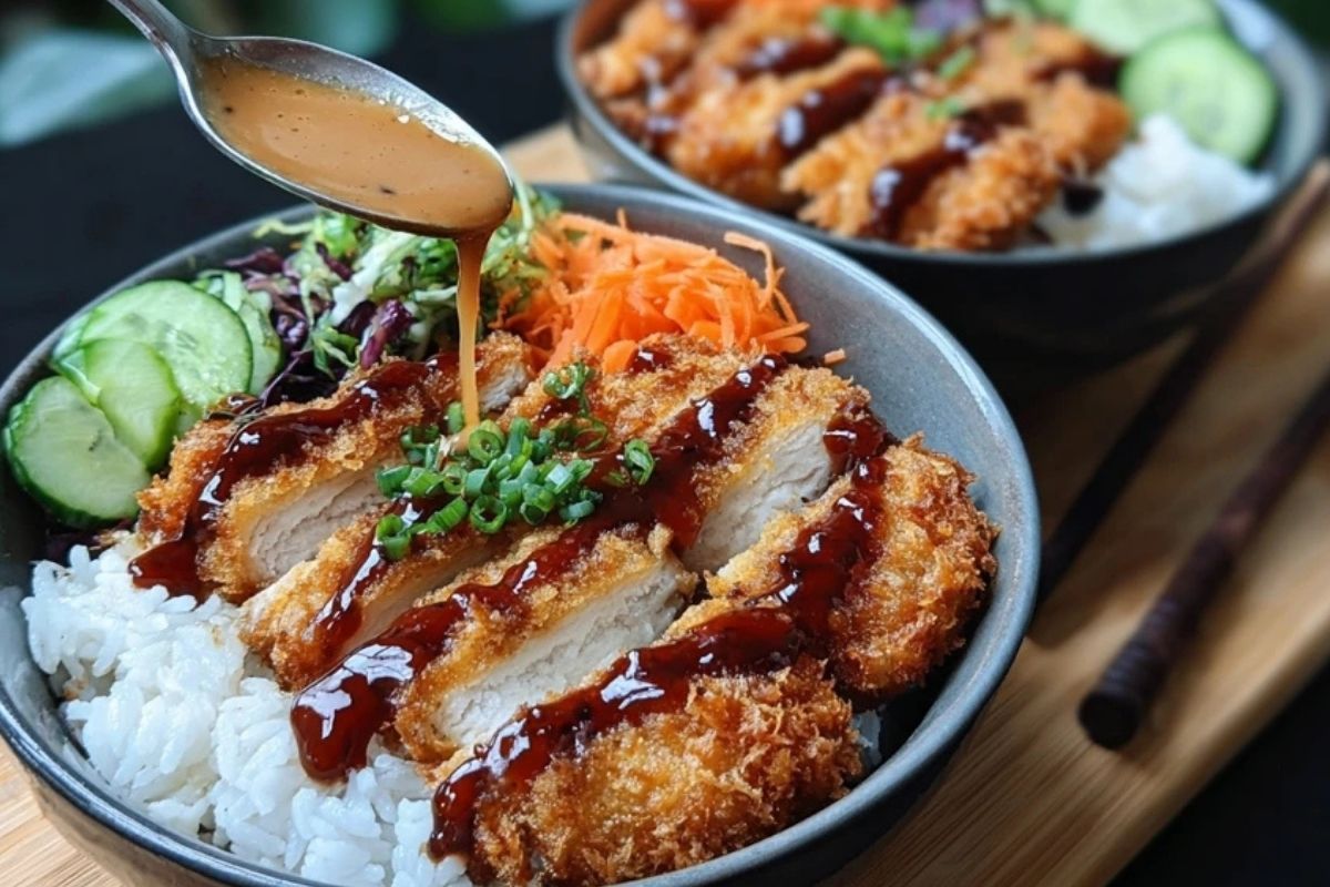 Japanese Katsu Bowls with Tonkatsu Sauce