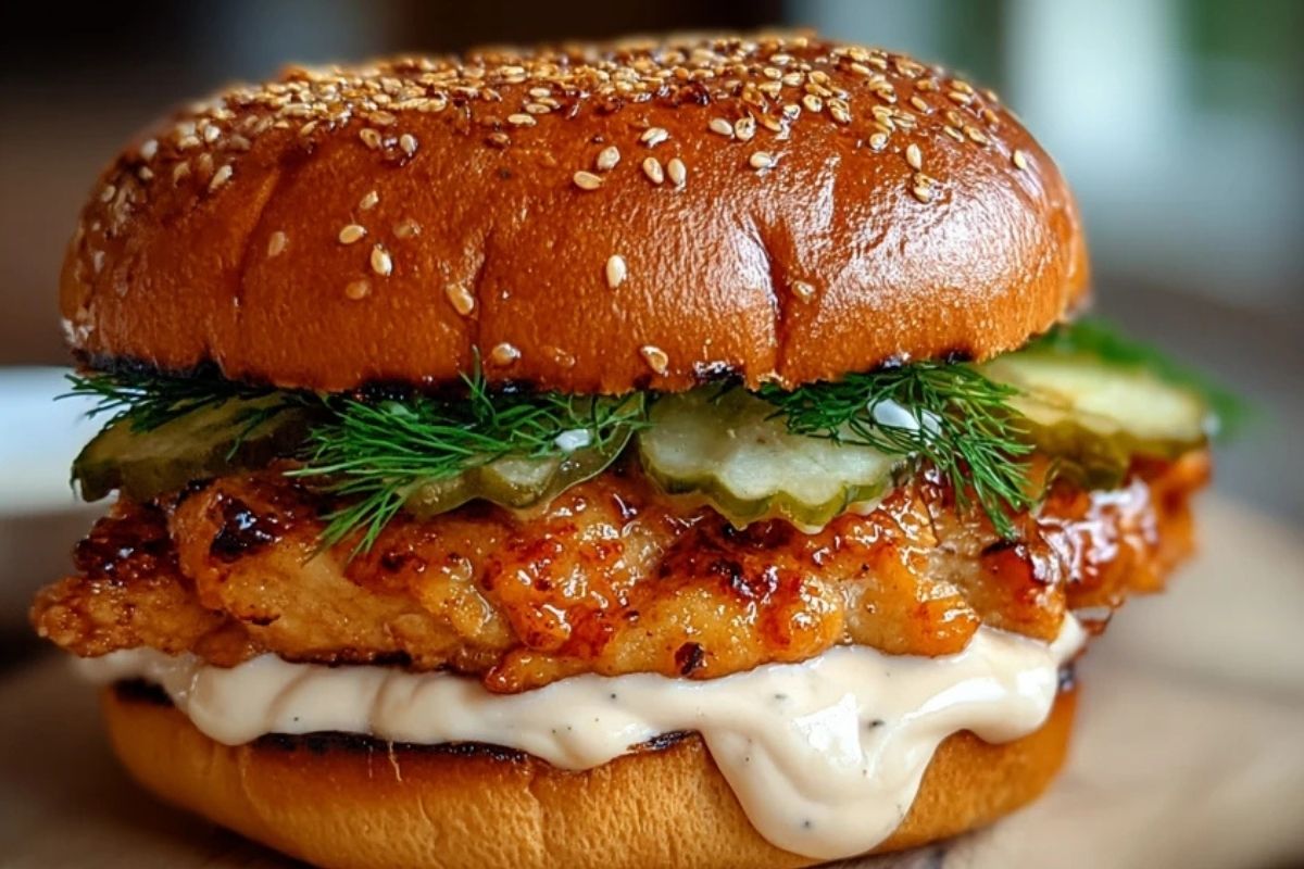 Spicy Chicken Sandwich with Creamy Homemade Sauce