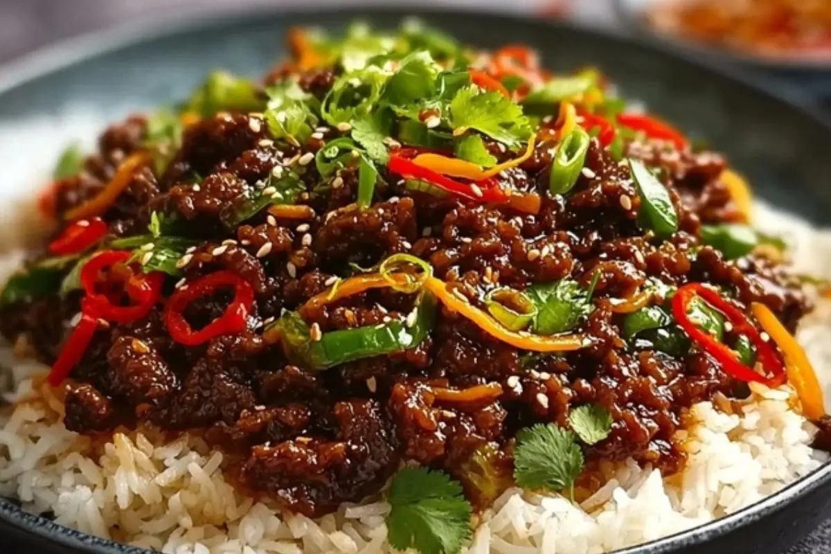 Crispy Chilli Beef Rice