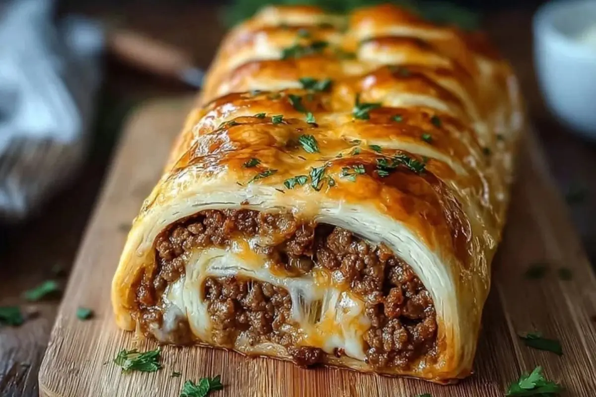Ultimate Cheesy Ground Beef Roll