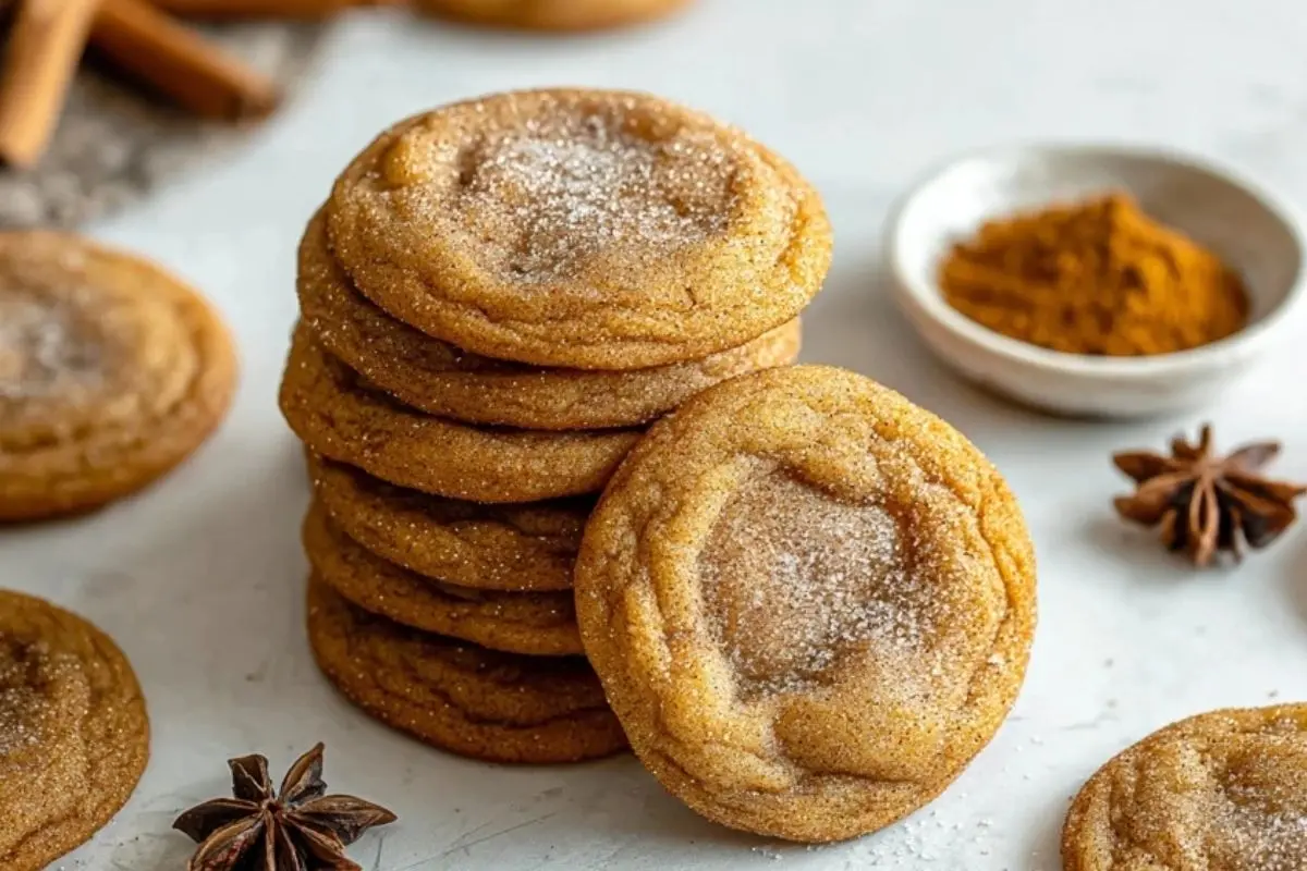 Brown Butter Pumpkin Snickerdoodle Cookies