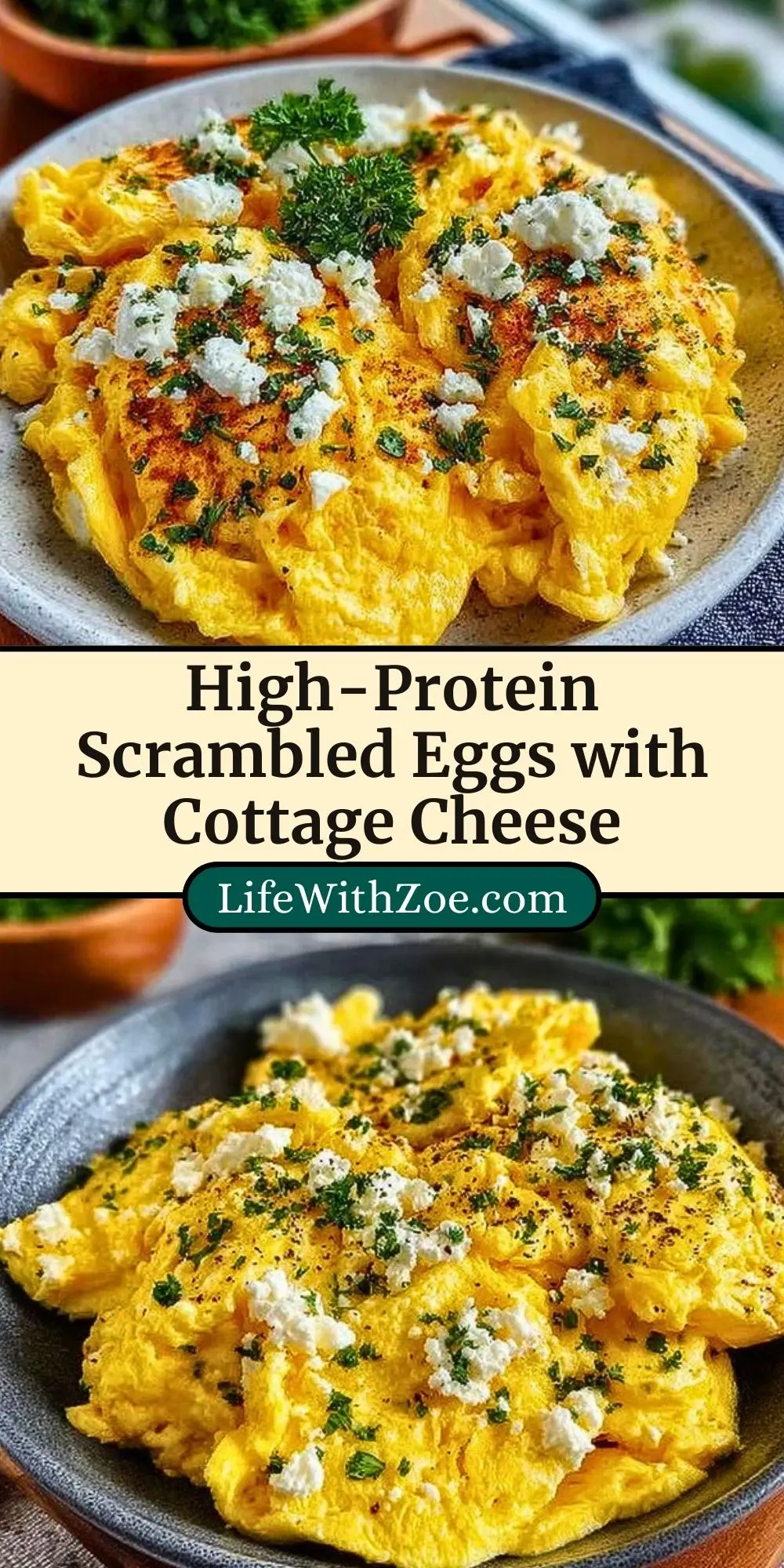 High-Protein Scrambled Eggs with Cottage Cheese