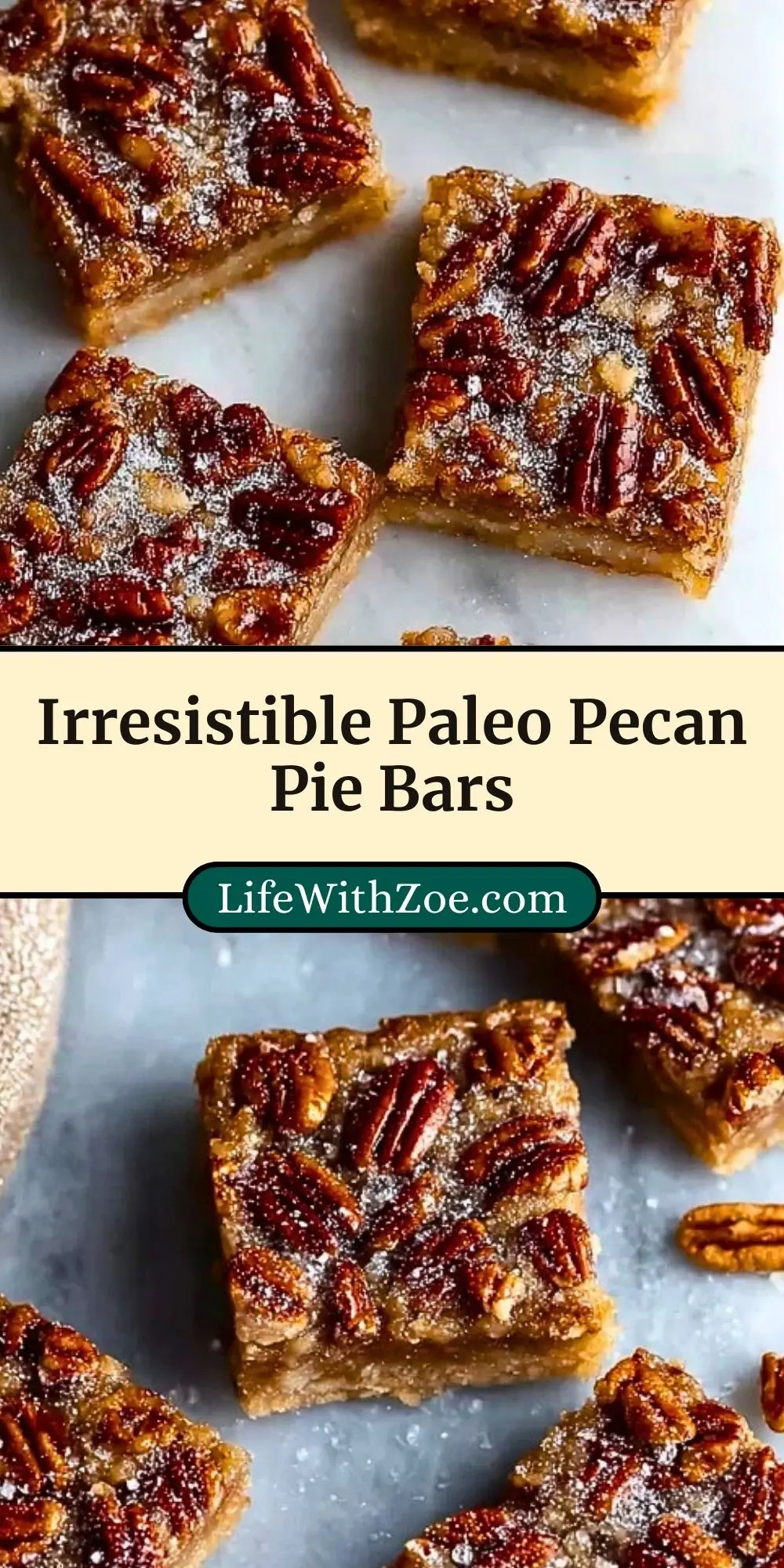 Irresistible Paleo Pecan Pie Bars