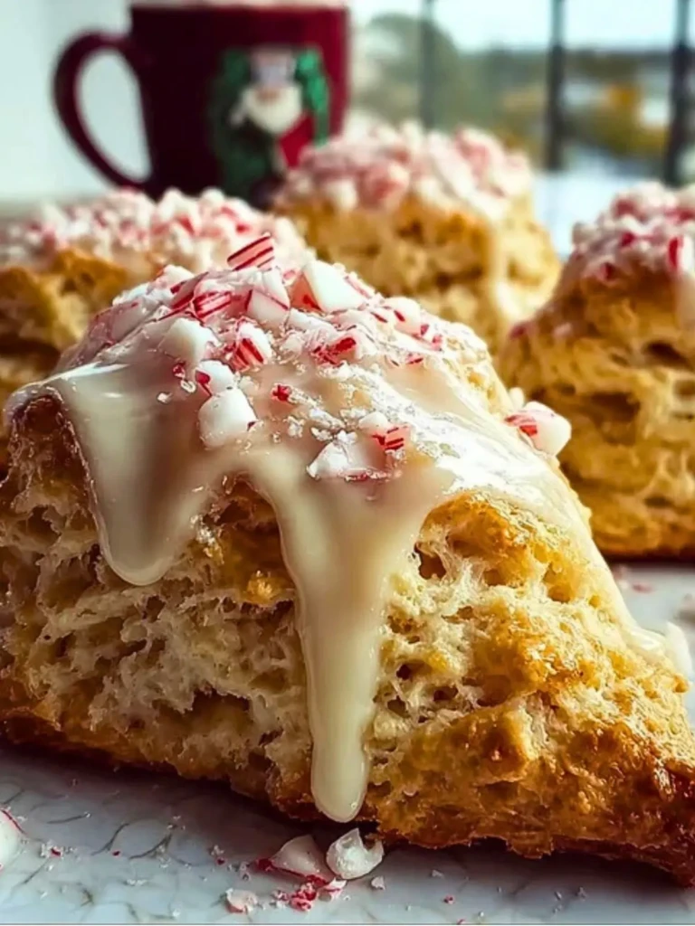 Peppermint White Chocolate Scones